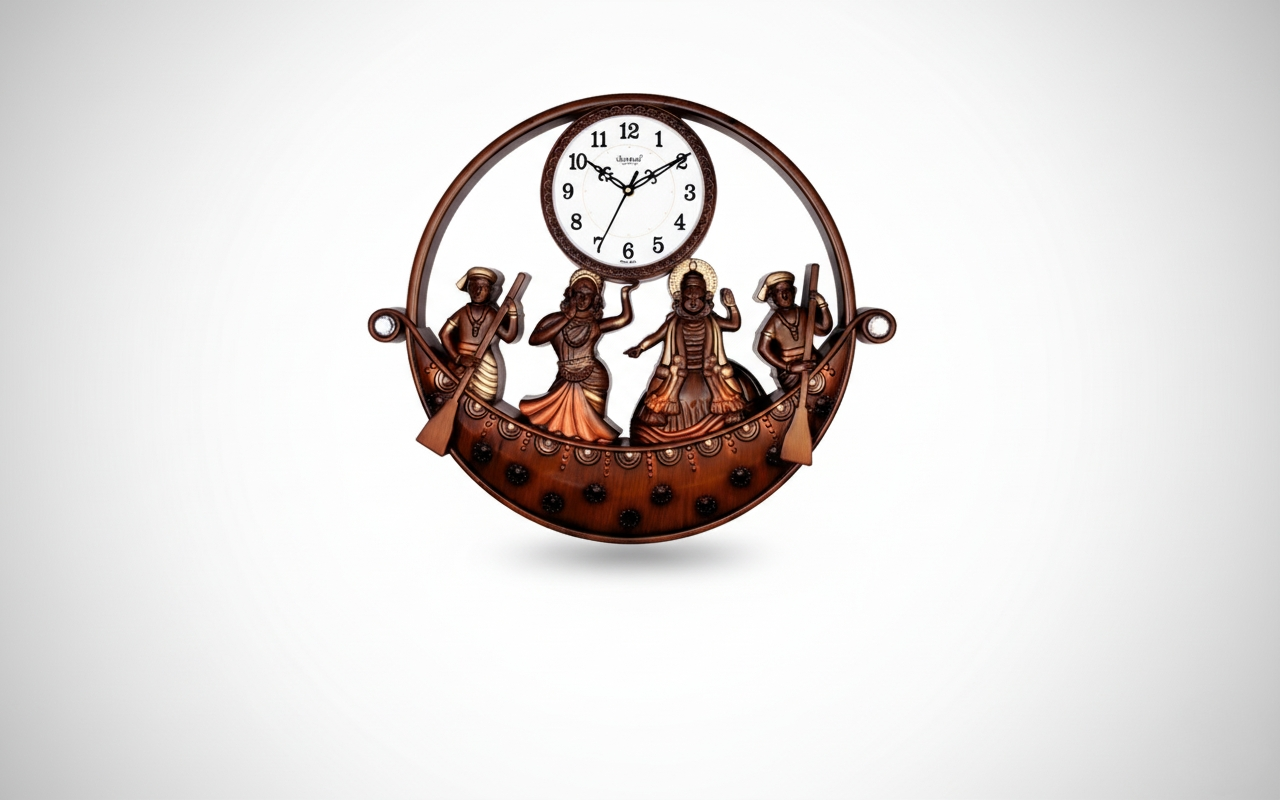 Sunray Musical Dancers Wall Clock M.No. 6810 AQ — 20 x 18 Inch Plastic ...