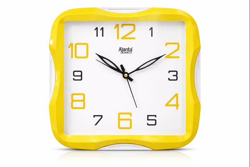 Ajanta 2007 Yellow Border 11 Inch Square Analog Wall Clock | Wholesale ...