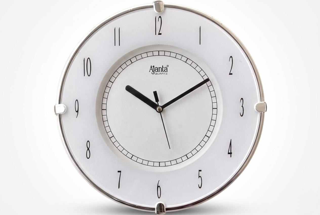 Ajanta 331 10 Inch Round Analog Wall Clock Silver Finish | Wholesale ...